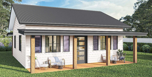 Granny Flat | 1 Bed | 1 Bath | 59.6m2 | 642 Sq Ft | Australianfloorplans