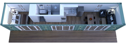 40 Foot Shipping Container Home Plan:40ft -VIC | Construction Set of ...