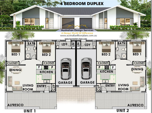 DUPLEX Working Drawings Home Design: 243.1DU | Australianfloorplans
