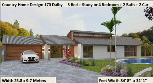 9 metre frontage house design 4 BEDROOM ! | 170 CLM Plan Set