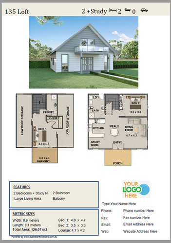 Loft Home Design: 135 Loft | Australianfloorplans