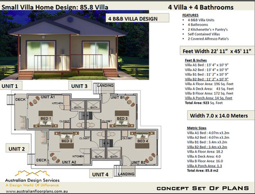 Small Villa Home Design: 85.8 Villa | Australianfloorplans