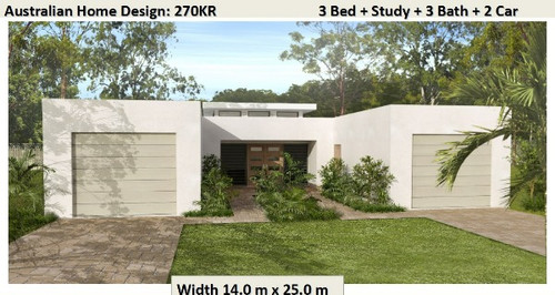 270 KR-3 Bed + Garage Plan: 270.0 m2 | Preliminary House Plan Set ...