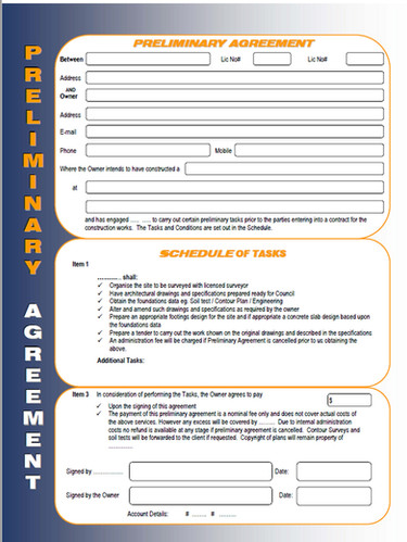 Construction Template/Service Agreement /Preliminary Agreement ...