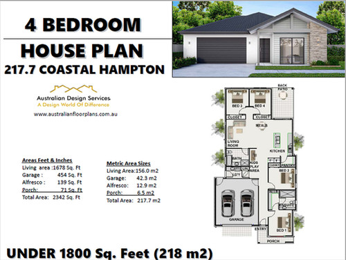 Exquisite Coastal Hampton Style House Plans for Sale :217.7 Coastal ...