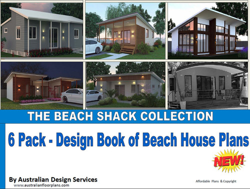 BEACH SHACK COLLECTION-6 Pack Design Book of Beach Shack House Plans ...