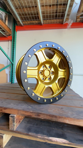 G400 Beadlock 17x9.0" 5.75"bs 6x120mm Gold Anodize Take-Offs Set of4 ...