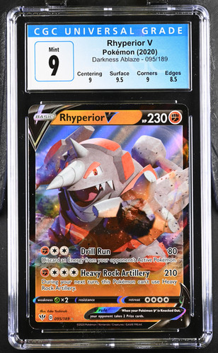 Rhyperior V - SWSH03: Darkness Ablaze CGC 9 | Pokemon Cards India