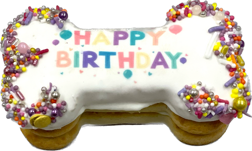 10cm Stacked Birthday Bone Cake | Pawfect Treats