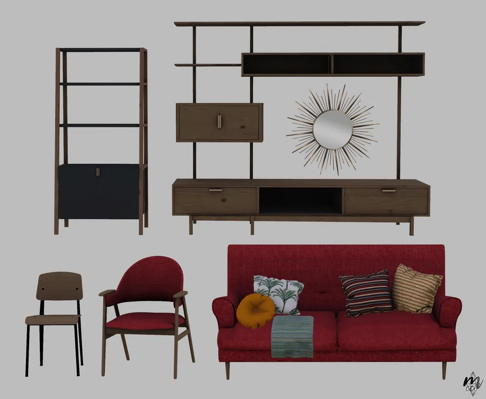 Novvvas - Mid Century Modern Living Room