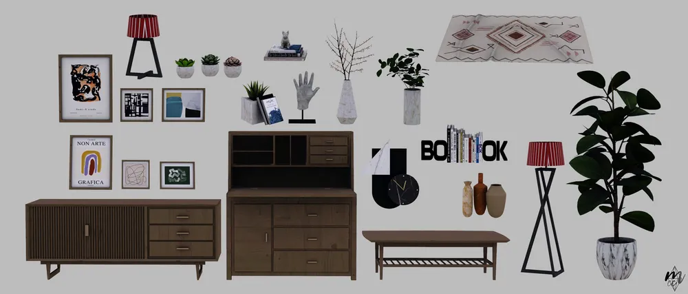 Novvvas - Mid Century Modern Living Room