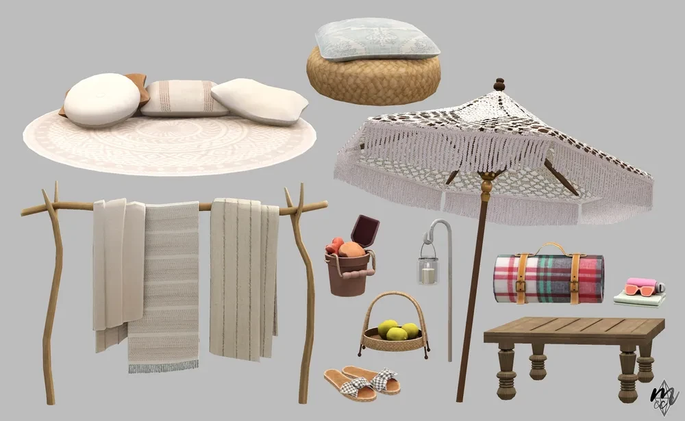 Plushpixelssims - Beach Day Set