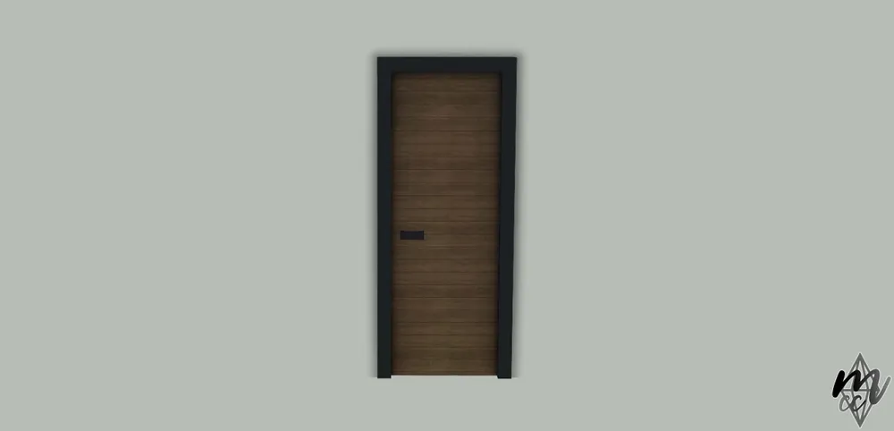 The Sims 4 - Plain Wooden Door