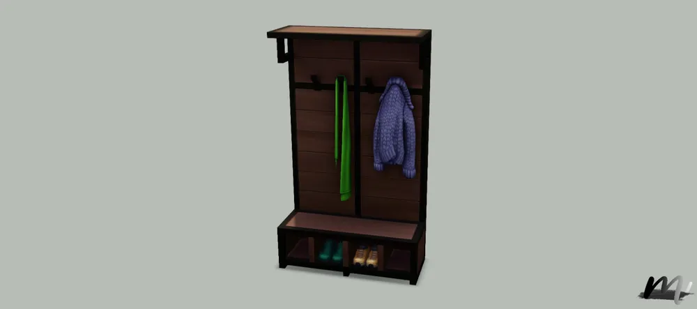 The Sims 4 Seasons - Daring Hall Tree Shelf