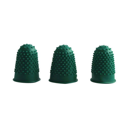 “Thimblette” rubber finger cone, Green, small (size 0) - 12 | Election ...