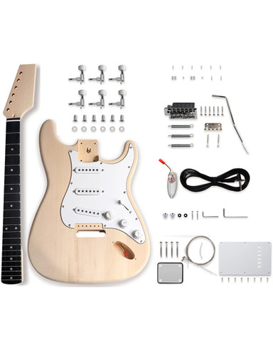 Strat-Style Electric Guitar Build Kit, Basswood Body DIY | Guitar Any Way
