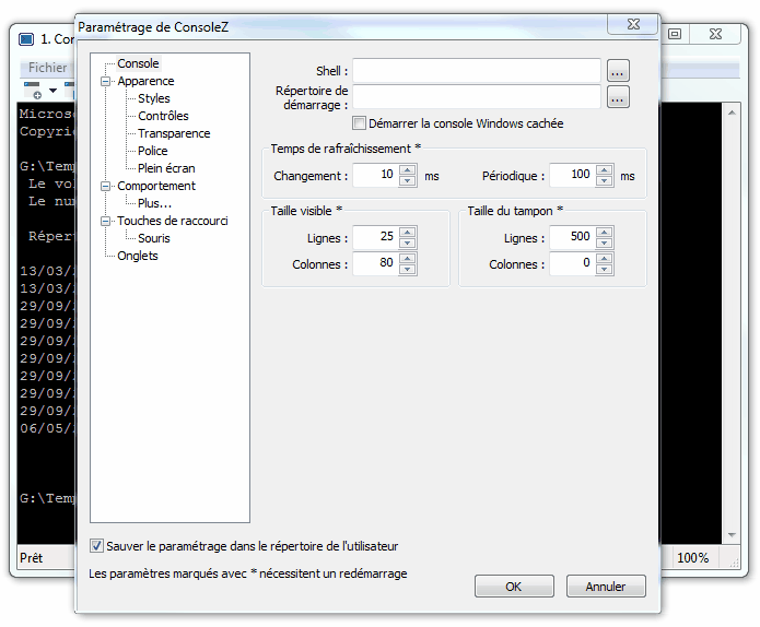 ConsoleZ - invite de commande améliorée pour Windows | libellules.net