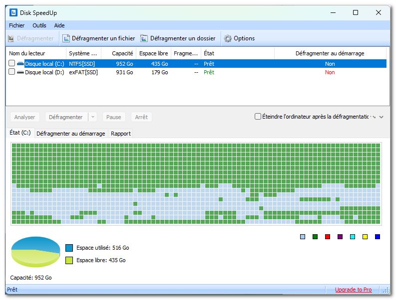 Disk SpeedUp analyse, optimise et défragmente vos disques durs
