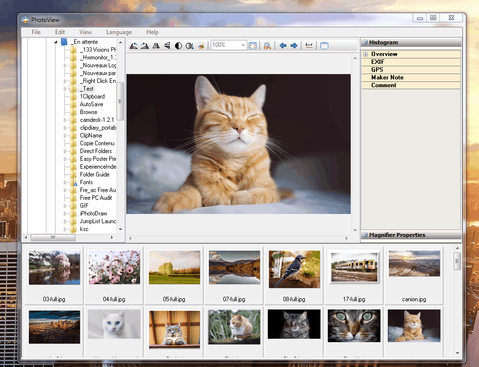 Mitec PhotoView - visionneuse simple d'images avec miniatures