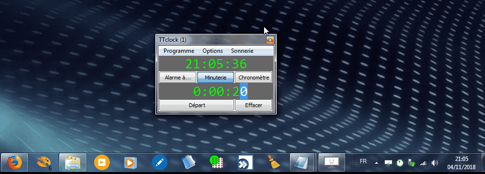 TTclock - horloge de bureau, alarme, minuterie, chronomètre | libellules.net