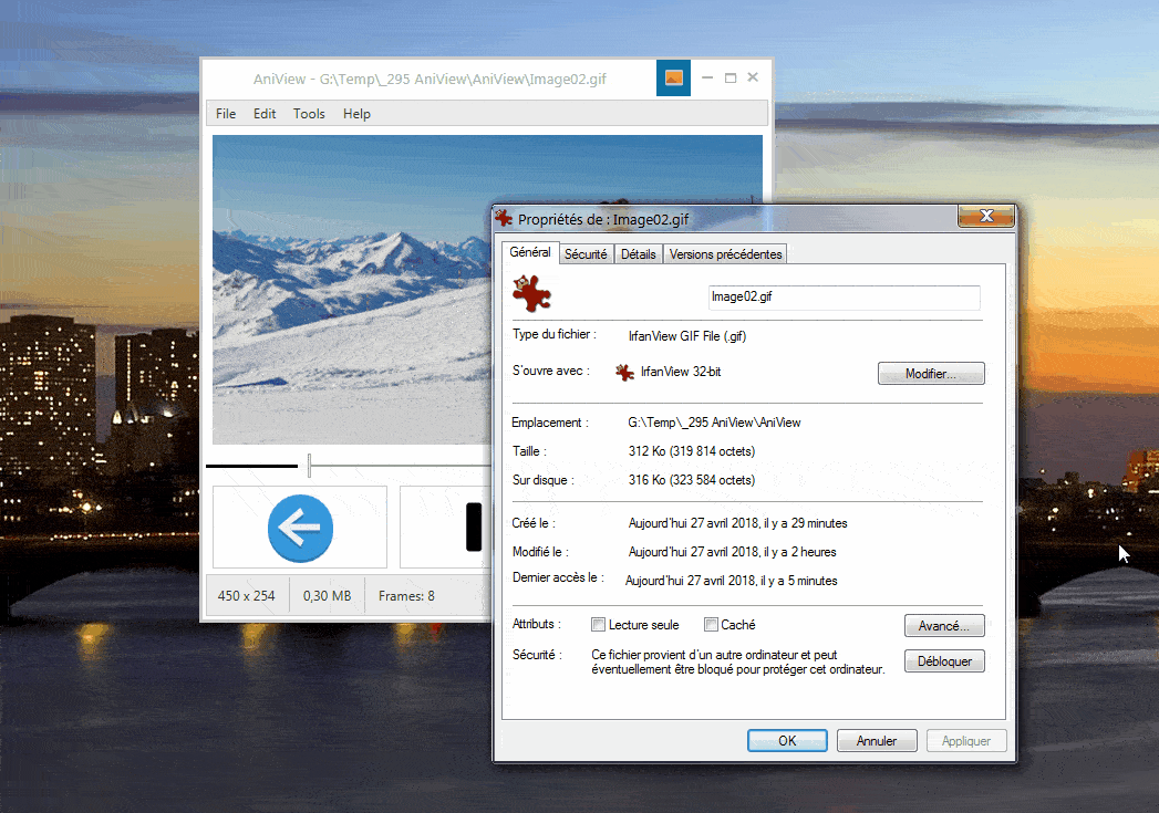 AniView - visionneuse/extracteur de fichier GIF animé | libellules.net
