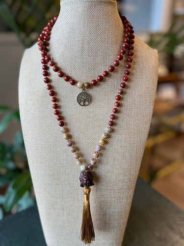 Red Jasper + Agate mala | A TOUCH OF MERAKI