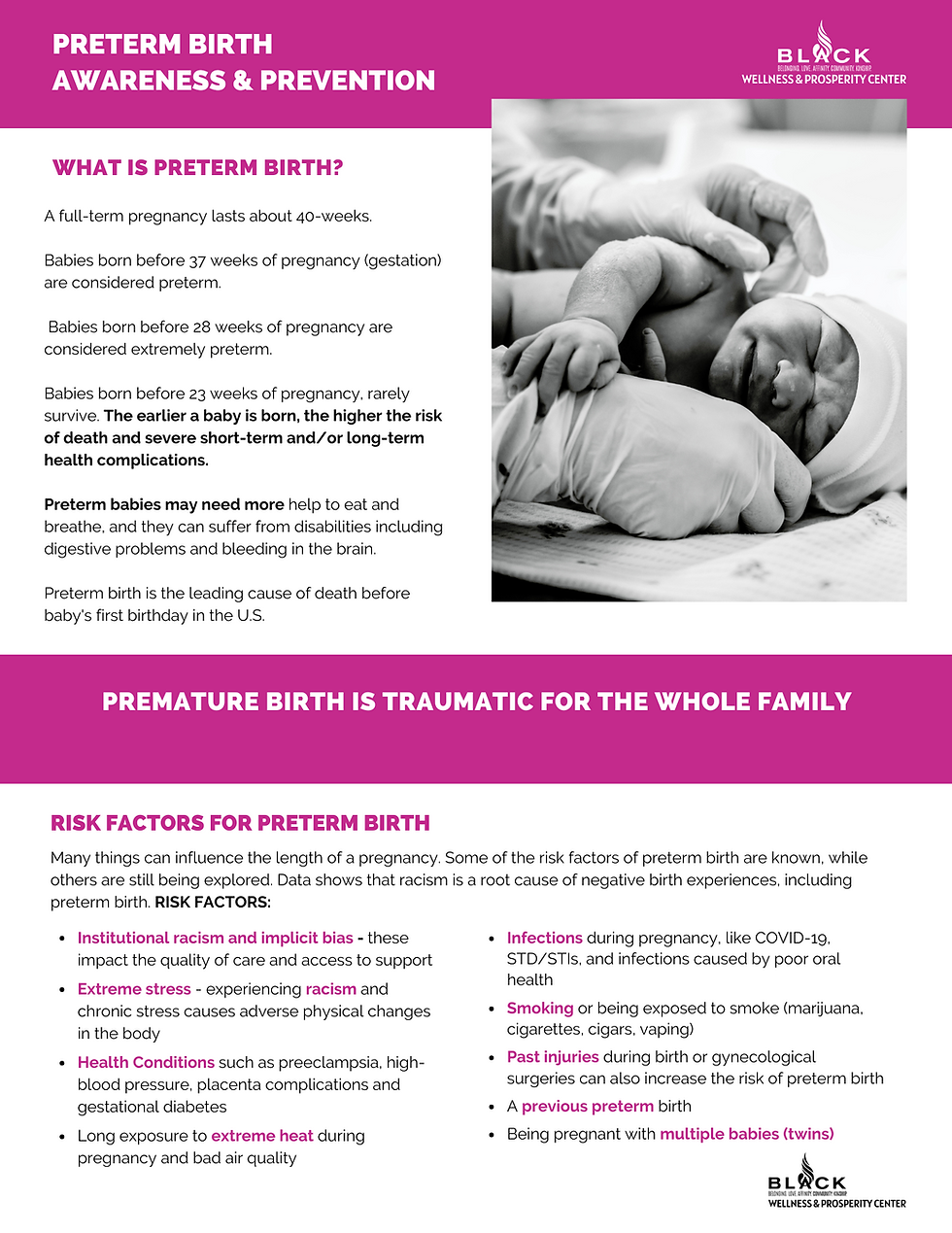 PRETERM BIRTH AWARENESS & PREVENTION
