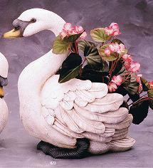 CM-623 Standing Swan Planter 13.75"T x 13"L | RAD Ceramics