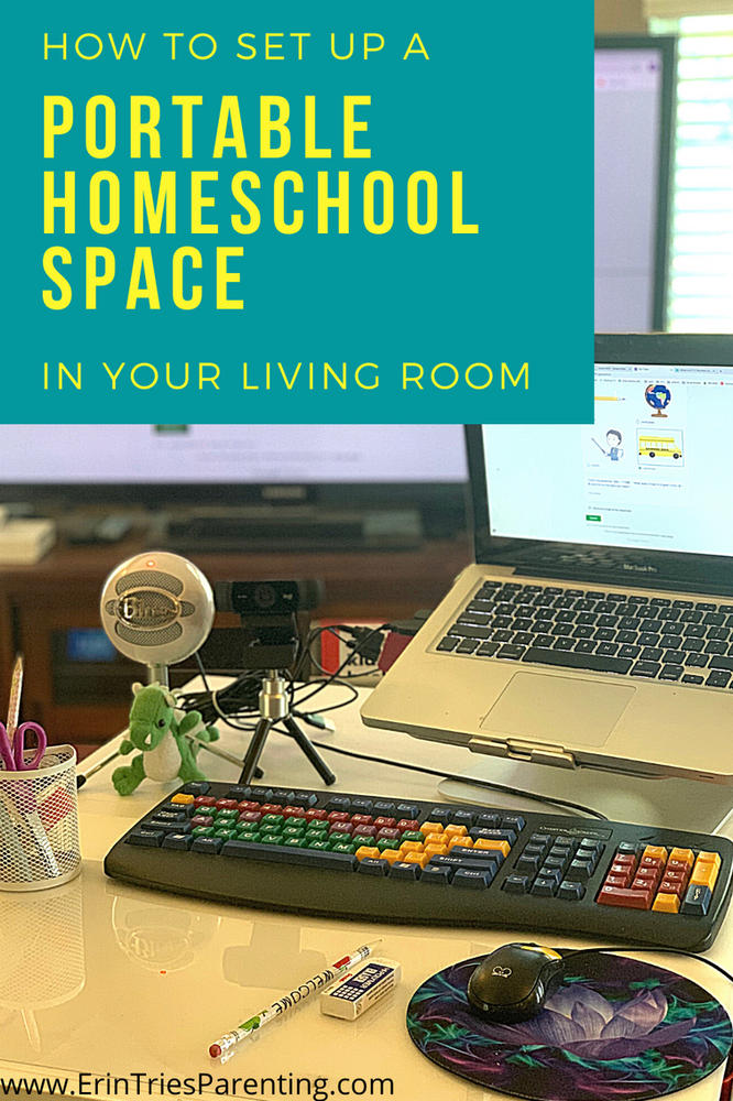 How to Set Up A Portable Homeschool Space In Your Living Room