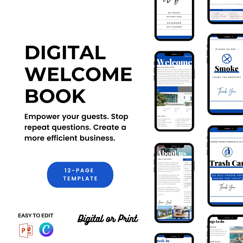 Digital Guest Welcome Book Template | STR Like A Pro
