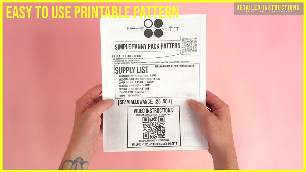 ProperFit Clothing | Bag Patterns