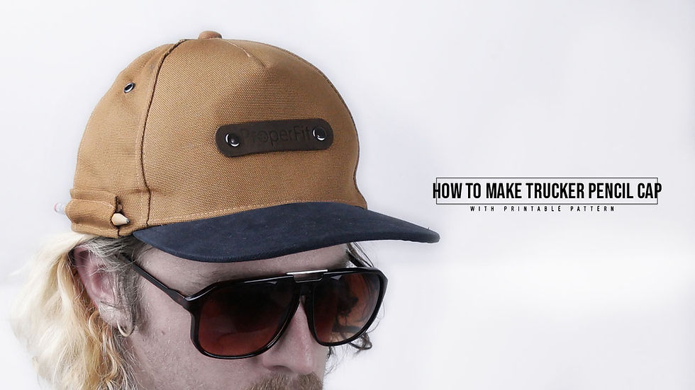 Trucker Pencil Cap Pattern (Download) | ProperFit Clothing