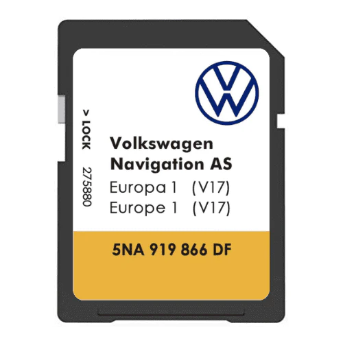 VOLKSWAGEN | Satnavcard | UK EUROPE | AS14 | AS15 | AS17 | VW MAPS