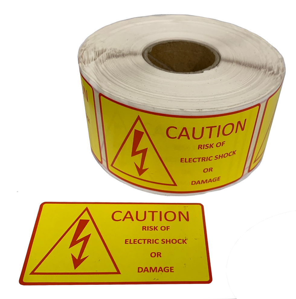 CAUTION Stickers (500 per roll) | CROWN Industries