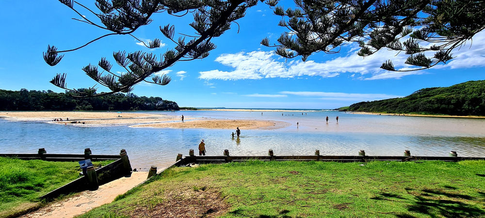 Moonee Beach on the Coffs Coast in the Van.