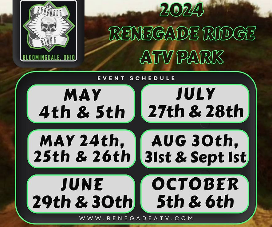 Renegade Ridge - Upcoming Ride Dates ATV UTV Dirtbikes