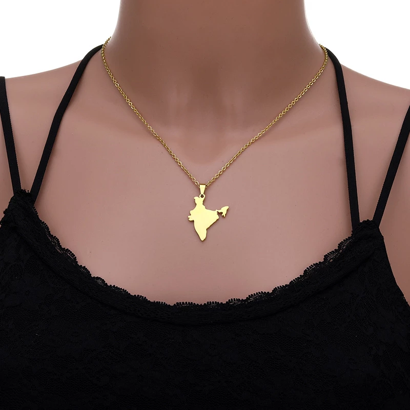 India Map Necklace | FiddahCollection