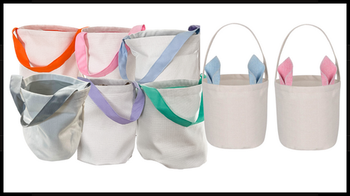 Sublimation Easter Basket | Colored | Canvas Bucket or Tote ...