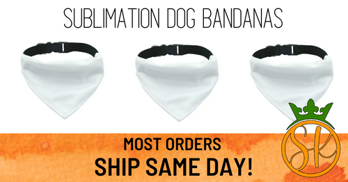 Sublimation Dog Bandana | Small to XL | Polyester | Pet Supplies ...