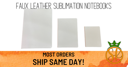 Sublimation Faux Leather Binded Notebook | Double sided | Sublimation ...
