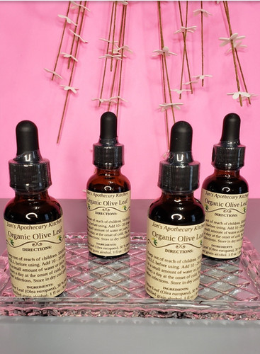 Organic Olive Leaf Tincture (Olea Europaea), 1 and 2 oz. Extract Comes ...