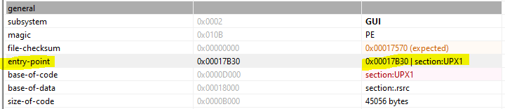 Manually unpacking a UPX packed binary
