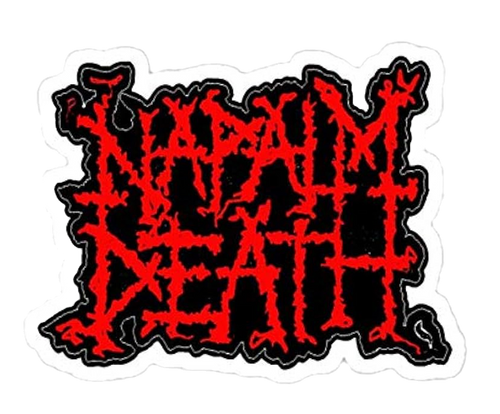 Napalm Death - Red Logo Sticker | Korey's Patches