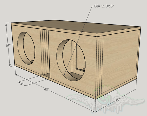 2 Deaf Bonce Apocalypse DB-SA312 12" Center Port Subwoofer Box Plans ...
