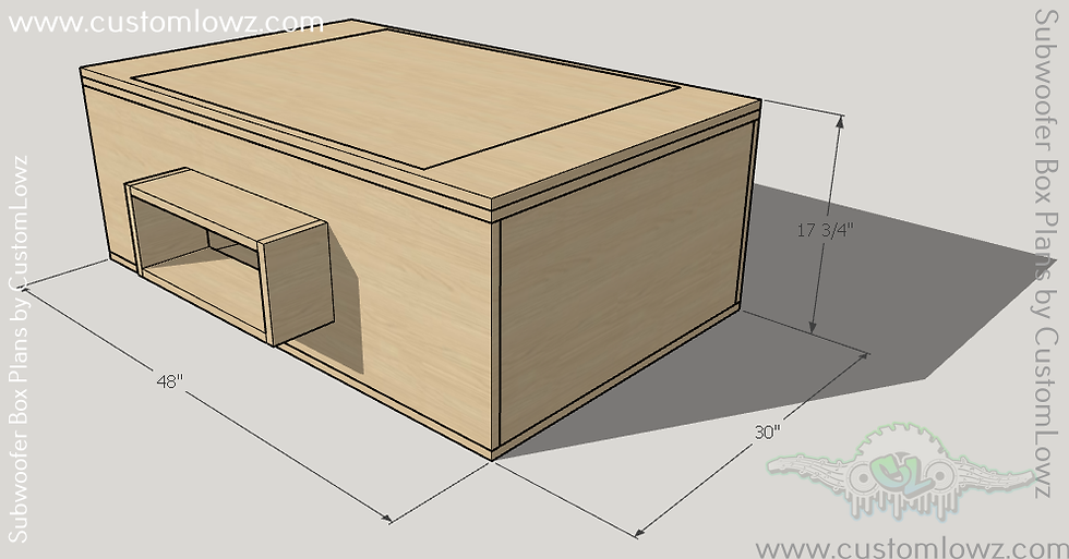 4 B2 Audio Rage 12s 4TH Order Blow Thru subwoofer box plans | CustomLowz