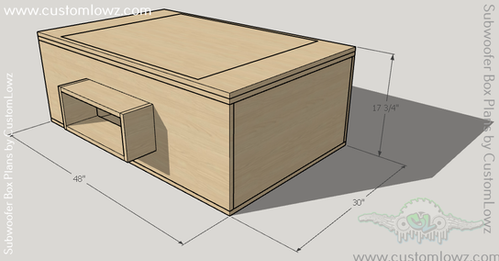 4 B2 Audio Rage 12s 4TH Order Blow Thru subwoofer box plans | CustomLowz