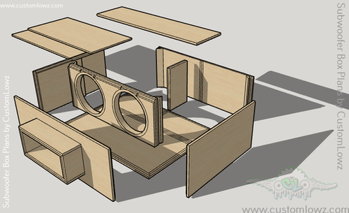 2 DD Audio 800 Series 18s 4th Order subwoofer box plans | CustomLowz