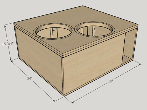 2 American Bass XFL 15s Ported Subwoofer Box Plans | CustomLowz