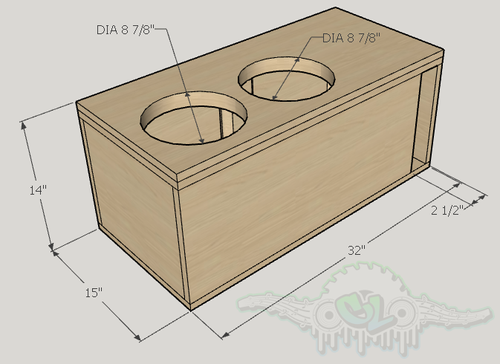 Sundown Audio E Series 10" Sub up Port Back Subwoofer Box Plans ...