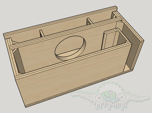 Crossfire Audio C7 15" 4th order Subwoofer Box Plans | CustomLowz